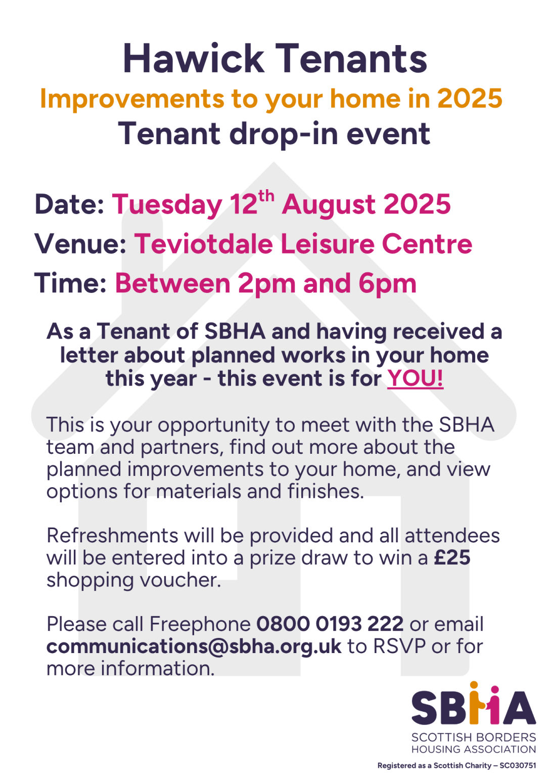 Hawick Tenants - Improvements to your home in 2025-26 - Tenant drop-in ...